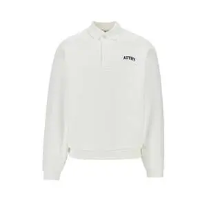 AUTRY French Terry Polo Weathirt - White