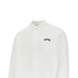 AUTRY French Terry Polo Weathirt - White