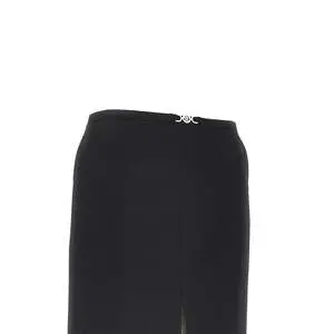 Versace Wool Canvas Skirt With Medusa '95 Detail