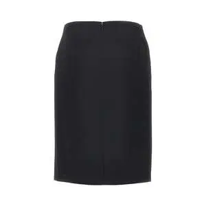 Versace Wool Canvas Skirt With Medusa '95 Detail