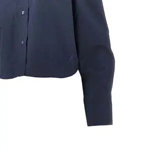 Emporio Armani Mandarin Collar Cotton Poplin Shirt