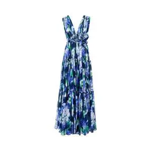 Costarellos Sleeveless Floral Georgette Maxi Dress - Multicolor