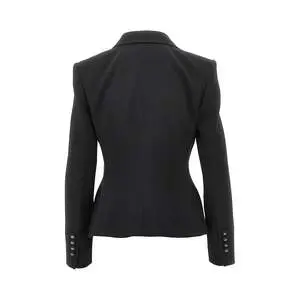 Dolce & Gabbana Slim Fit Gabardine Single-breasted Jacket With Dg Buttons - Black