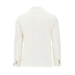 Tagliatore Canvas Double-breasted Jacket With Notched Lapel