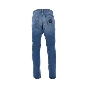 Dolce & Gabbana Regular Fit Jeans With Crest Embroidery