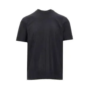 Emporio Armani Jacquard Tretch Jerey T-hirt - Black