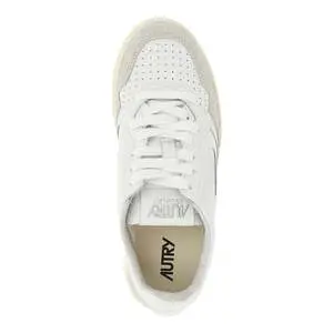 AUTRY Suede And Leather Medalist Low Sneakers - White