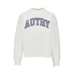 AUTRY Striped Logo College Sweatshirt