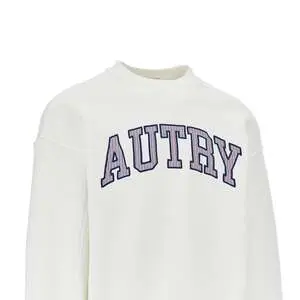 AUTRY Striped Logo College Sweatshirt