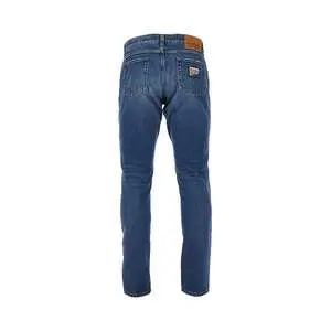 Dolce & Gabbana Regular Fit Jeans With Logo Plate