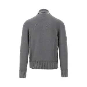 DRUMOHR Merino Wool Turtleneck Sweater - Grey