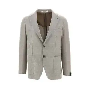 Tagliatore Cotton And Wool Canvas Single-breasted Jacket - Brown