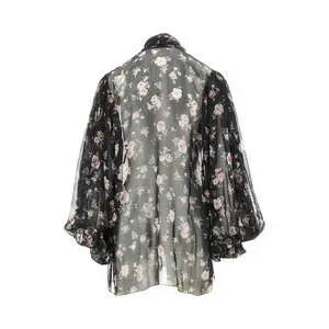 Dolce & Gabbana Vintage Roses Print Chiffon Blouse