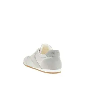 Prada Suede And Re-nylon Lace-up Sneakers