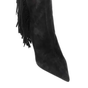 Paris Texas Suede Leather Fringe Boots