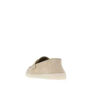 Prada Suede Leather Loafers - Beige