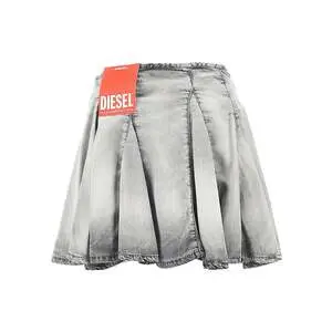 DIESEL® Mini Skirt With Oval D Embroidery - Grey