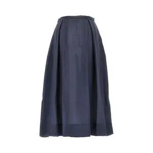 Emporio Armani Tecno Creponne Midi Skirt