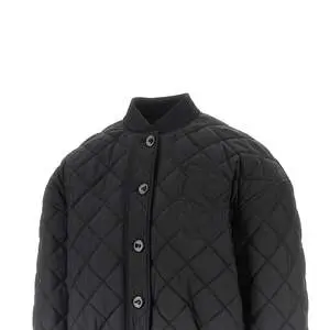 JIL SANDER Diamond-quilted Viscose Bomber Jacket
