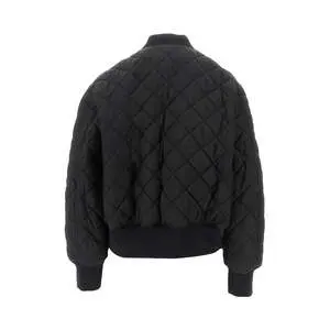 JIL SANDER Diamond-quilted Viscose Bomber Jacket