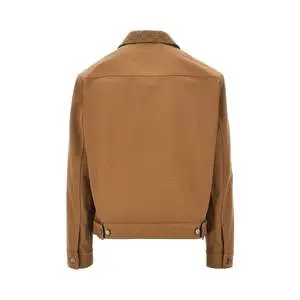 Gucci Canvas Jacket With Corduroy Gg Motif Details