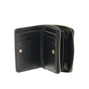 Marc Jacobs Grained Leather Mini Compact Wallet - Black