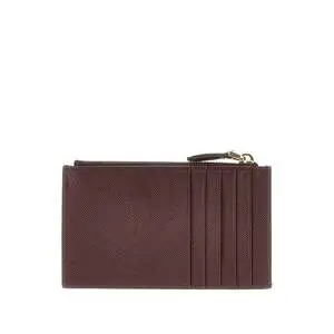 Prada Saffiano Leather Cardholder Pouch - Red