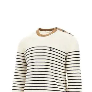 Prada Linen-blend Marinière Sweater