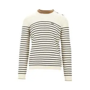 Prada Linen-blend Marinière Sweater - Beige