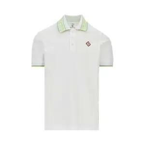 Casablanca Jacquard Collar Piquet Polo Hirt