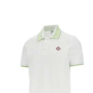 Casablanca Jacquard Collar Piquet Polo Hirt