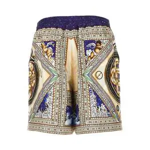 Casablanca Silk Twill "plafond Orne De Musique" Motif Shorts