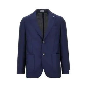 BRERAS Venezia' Wool Single-breasted Jacket - Blue