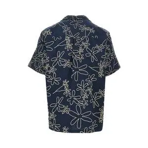 FORET Flowers Embroidery Cotton-blend Shirt