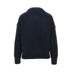 Emporio Armani Cotton Sweater With Shoulder Buttons