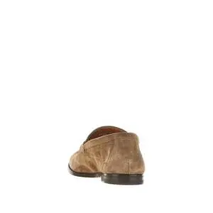 DOUCAL'S Suede Leather Buckled Strap Loafers