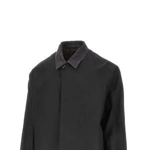 Our Legacy Linen-blend Bowling Collar Jacket - Black