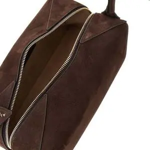 Alaïa Le Bouledogue Nubuck Bowling Bag - Brown