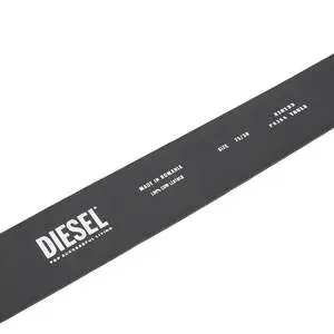 DIESEL® Oval D Buckle Leather Belt - Black