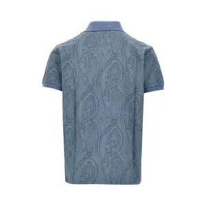 Etro Pailey Print Piquet Polo Hirt