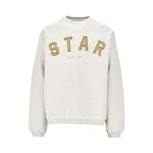 GOLDEN GOOSE Cotton Sweatshirt With Embroidery - Grey