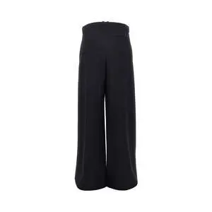 THE ROW Dender Wool Gabardine Wide Leg Pants