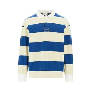 POMPEII Triped Jerey Polo Hirt