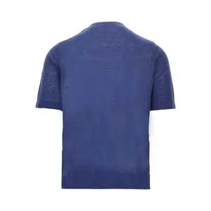 BALLANTYNE Short-sleeved Sweater With Jacquard Lozenge Motif