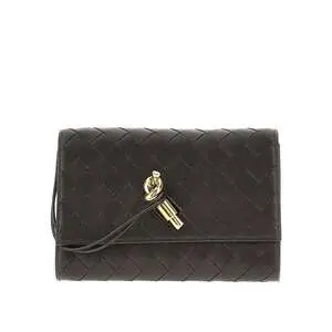 Bottega Veneta Intrecciato Nappa Leather 'andiamo' Pouch Brown