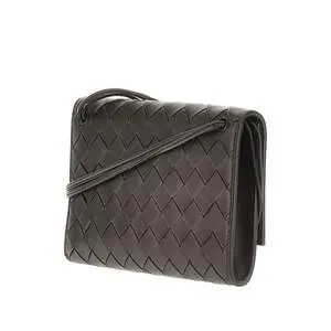Bottega Veneta Intrecciato Nappa Leather Andiamo Pouch - Brown