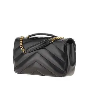 Saint Laurent Quilted Nappa Leather Small 'loulou' Bag - Black
