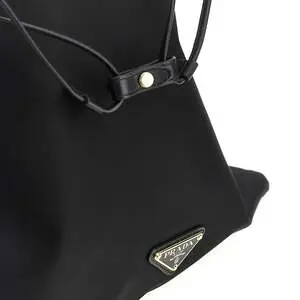 Prada Re-nylon Pouch With Saffiano Leather - Black