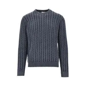 Aspesi Cotton Cable Knit Sweater - Blue