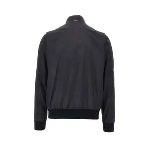 Herno Stretch Cotton Bomber Jacket - Blue